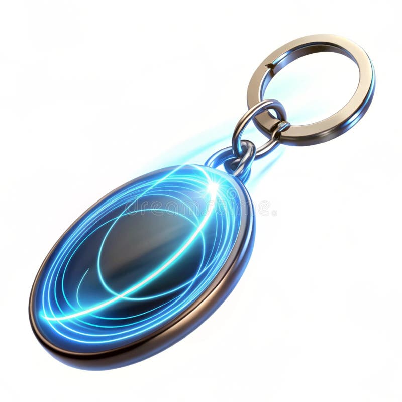 Levitating Glowing Keychain with Animated Light Trails Stock ...