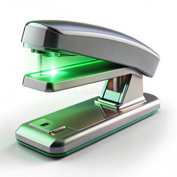 Levitating Glowing Stapler with Rotating Stapling Motion Stock ...