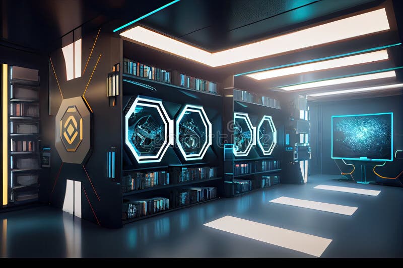 Futuristic Gaming Desk with Sleek, Minimalist Design and High-tech ...