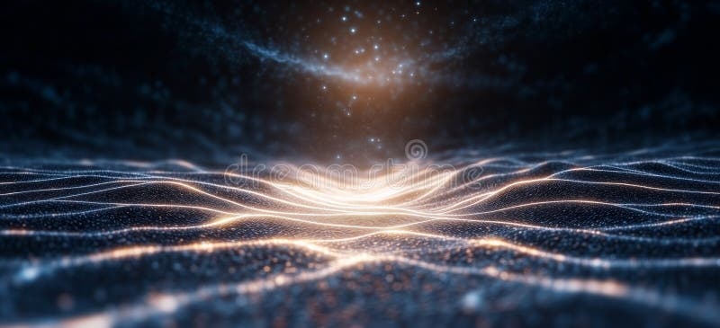 Futuristic Light Beams and Curves on a Blue Background for Technology ...