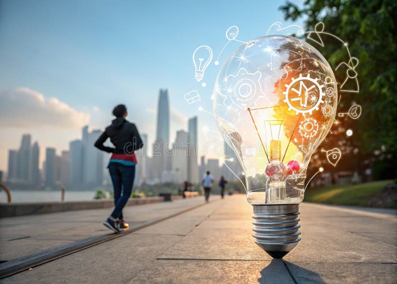 Futuristic Light Bulb Design Concept Dynamic Animations Showcase ...