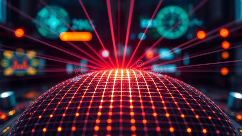 Abstract Light Display Creating Captivating Visual Patterns, Generative ...