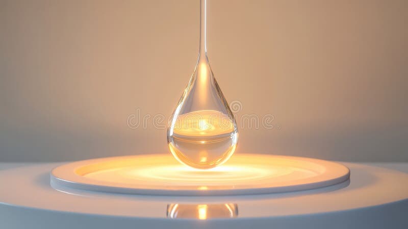 Futuristic Liquid Droplet on Illuminated Platform for Technology Design ...