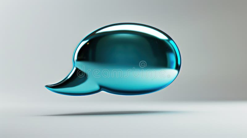 Futuristic Liquid Metal Speech Bubble for Tech and Innovation Branding ...