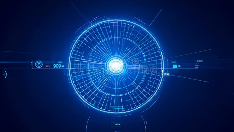 Futuristic Loading Animation Reaching 100 Percent Stock Footage - Video ...