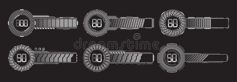 Futuristic Loading Bars Stock Illustrations – 262 Futuristic Loading ...