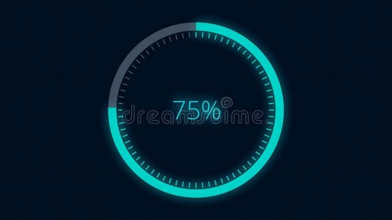 Futuristic Loading Circle Ring. Loading Transfer Download Animation ...
