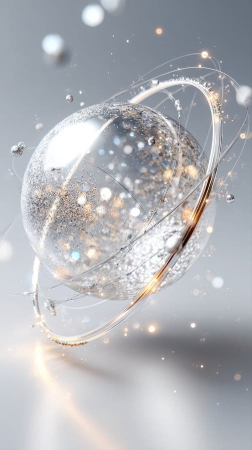 Futuristic Loading Ring and Festive Orb Design Stock Image - Image of ...