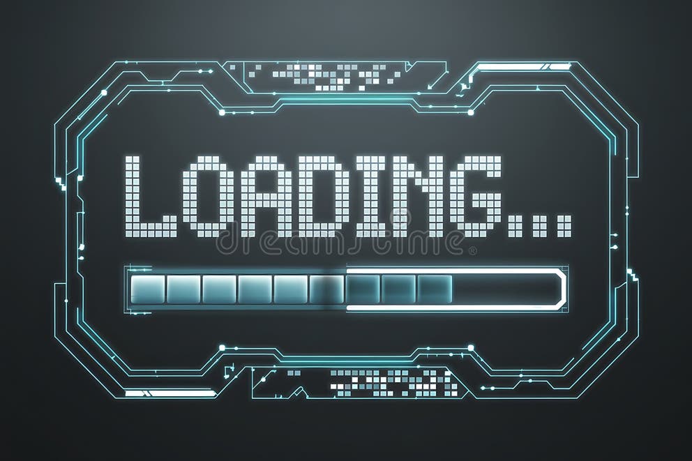 Futuristic Loading Screen Interface Display Stock Illustration ...