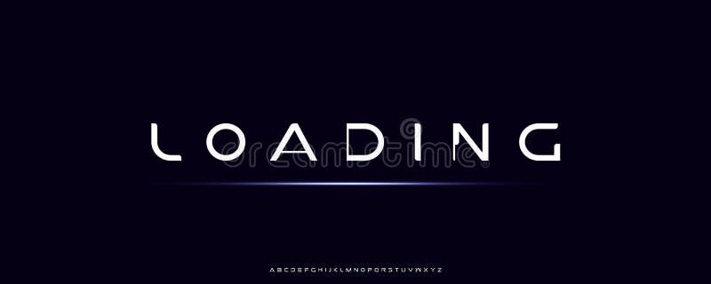 Futuristic Loading Typography with Soft Light Beam and Sleek Sci-Fi ...