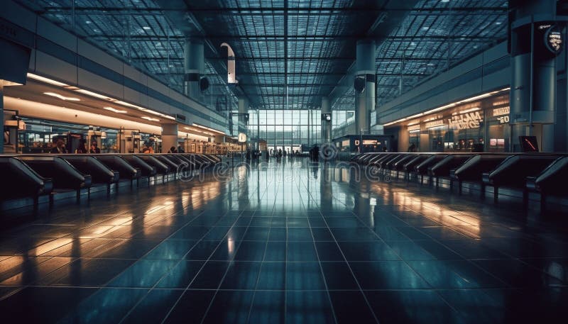 The Futuristic Lobby Clean Design Reflects Modern City Life Generated ...