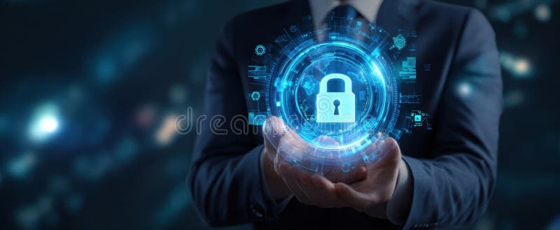 The Futuristic Lock Symbolizing Digital Security in a Technology-driven ...