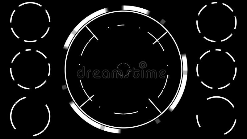 Futuristic Lock on Target on a Black Background Stock Video - Video of ...