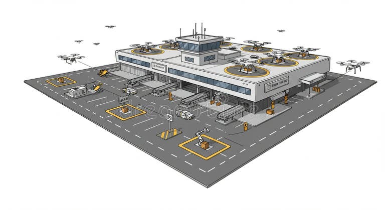 Logistic Control Tower Stock Illustrations – 115 Logistic Control Tower ...