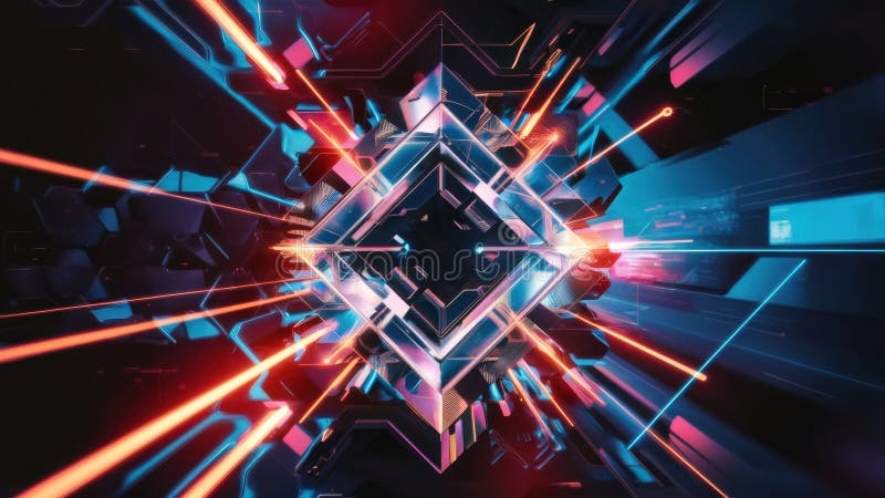 A Futuristic Looking Abstract Image with a Diamond in the Middle, AI ...