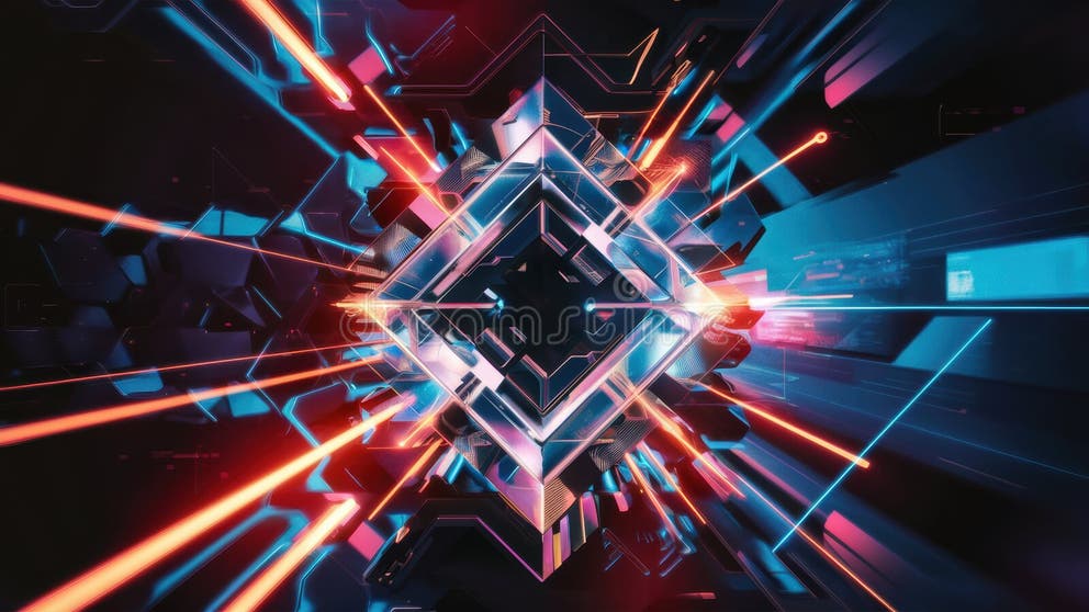 A Futuristic Looking Abstract Image with a Diamond in the Middle, AI ...