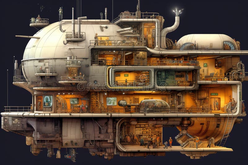 A Futuristic Looking Building with a Lot of Windows. Generative AI ...