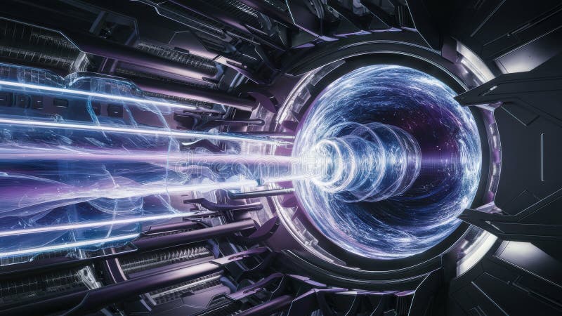 A Futuristic Looking Machine with a Large Hole in the Middle, AI Stock ...