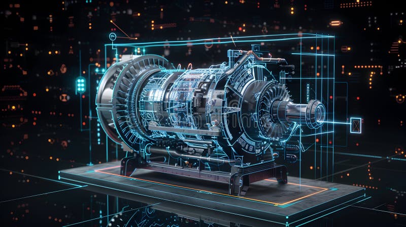 A Futuristic Looking Machine with a Lot of Wires and Lights Generated ...