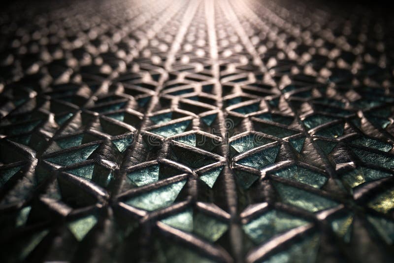 Futuristic Looking Metal Grid Pattern Structure Stock Image - Image of ...