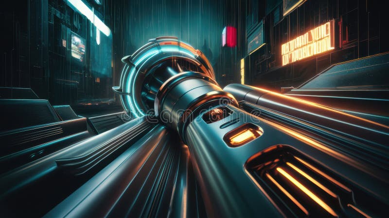 A Futuristic Looking Object with Glowing Lights on it, AI Stock Image ...