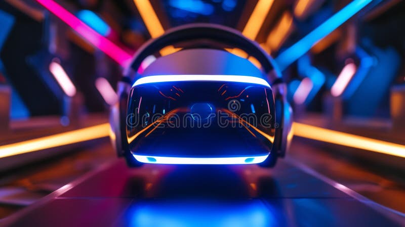 A Futuristic Looking Object with Neon Lights on it, AI Stock Image ...