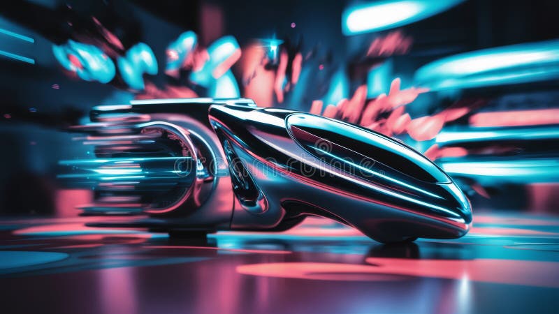 A Futuristic Looking Object Sitting on a Table with Some Lights, AI ...