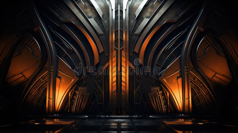 Futuristic Looking Room with Neon Lights and Round Hole in the Center ...