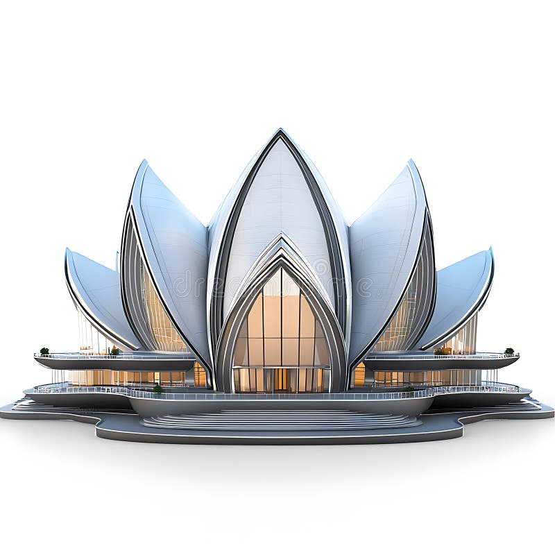 Futuristic LotusShaped Building Modern Architectural Design a Stunning ...
