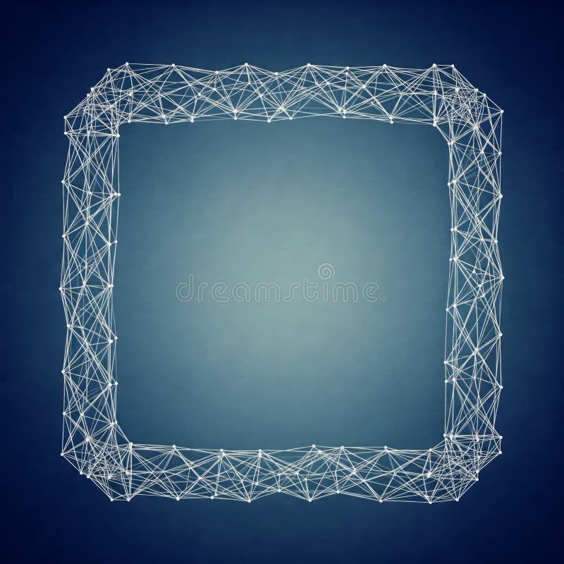 Futuristic Low-Poly Frame Design Stock Illustration - Illustration of ...