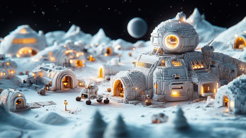 A Futuristic Lunar Colony Built with Advanced Modular Structures ...