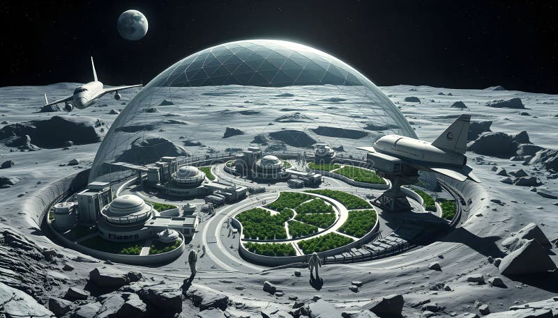 Thriving Lunar Colony Stock Illustrations – 16 Thriving Lunar Colony ...