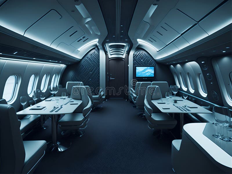 Futuristic Luxurious Corporate Plane Interior Design. Ai Generated ...