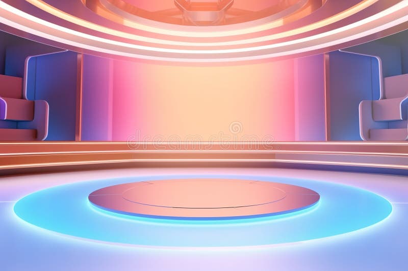 Futuristic and Luxury Empty Stage Center Clean Background Stock Image ...