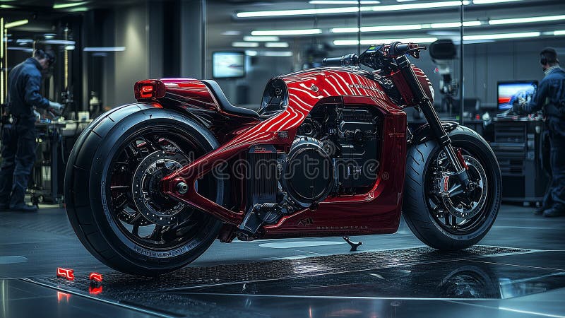 Futuristic Luxury Motorcycle Concepts Stock Illustration - Illustration ...