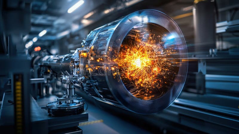 Futuristic Machine Showcases Distorted Images in Dynamic Industrial Technology Environment Stock ...