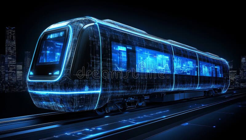 Futuristic Maglev Train with Digital Network Connectivity, Next ...