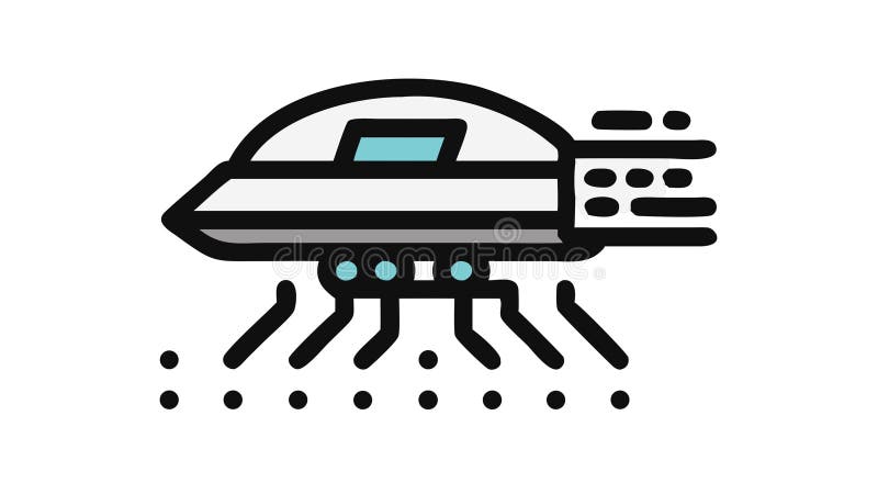 Futuristic Maglev Train, High-Speed Transport, Advanced Commute, Vector ...