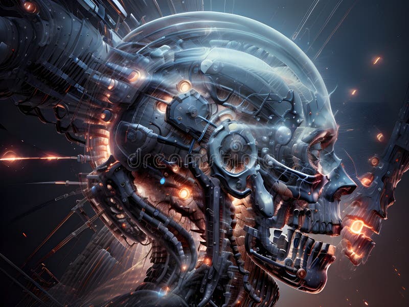 Futuristic male android stock image. Image of artificial - 299008297