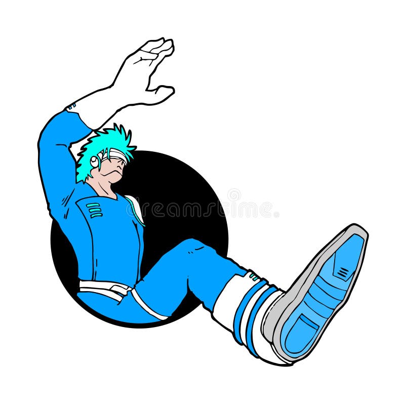 Futuristic man draw stock vector. Illustration of graphic - 110648612