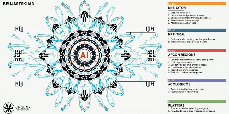 Mandala AI Interface: Futuristic Technology Design Stock Illustration - Illustration of network ...