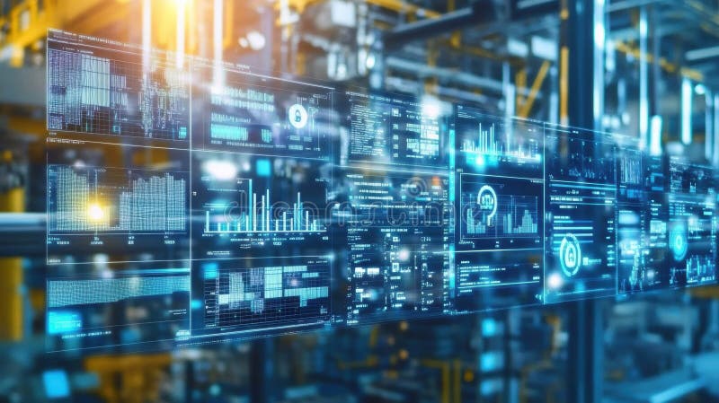 Futuristic Manufacturing Plant Using Transparent Digital Display ...