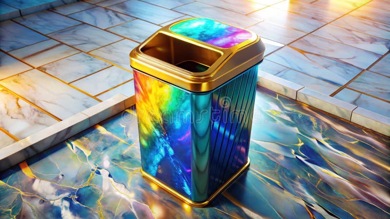 The Futuristic Marble Recycling Bin Liner Cleaner an EcoFriendly Smart ...