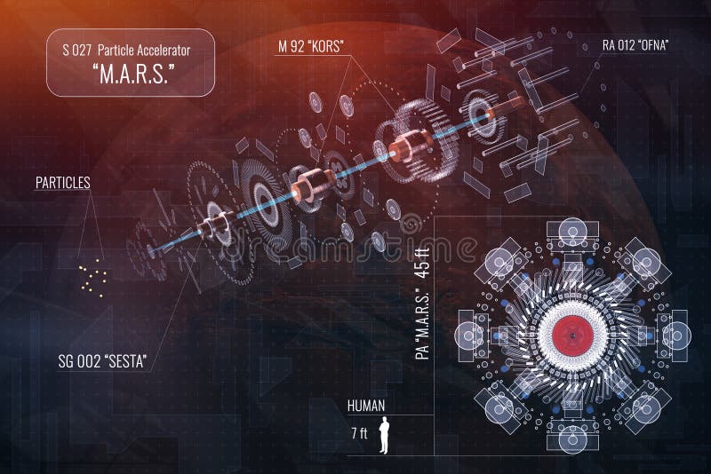 Futuristic Mars backdrop stock illustration. Illustration of future ...