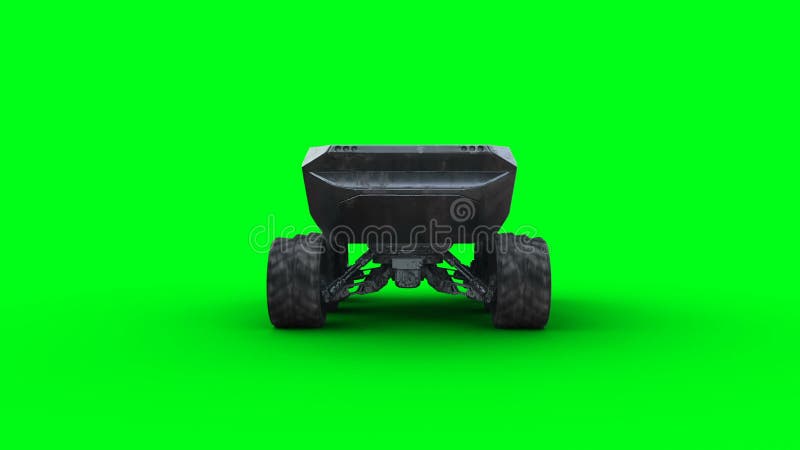 Futuristic Mars Rover, Explorer. Green Screen Isolate. Stock Footage ...