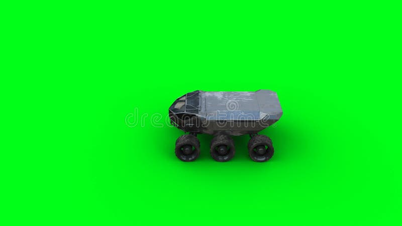 Futuristic Mars Rover, Explorer. Green Screen Isolate. Stock Video ...