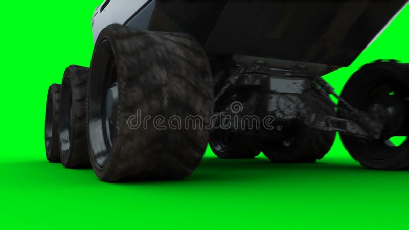 Futuristic Mars Rover, Explorer. Green Screen Isolate. Stock Video ...