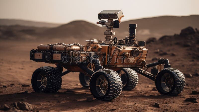 Futuristic Mars Rover Exploring the Surface of the Planet Mars Stock ... Futuristic Mars Rover Exploring the Surface of the Planet Mars Stock ...
