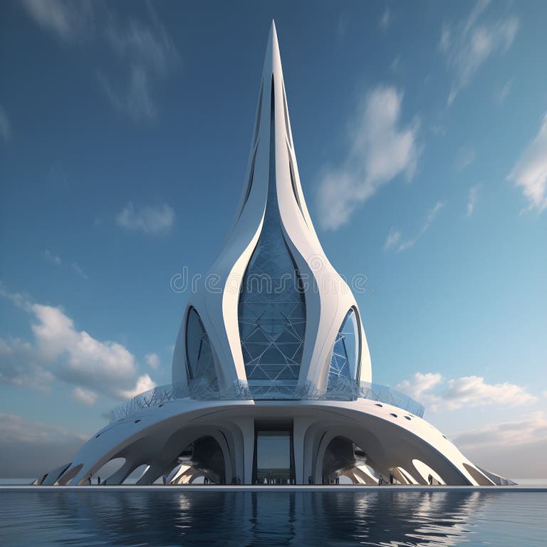 Futuristic Marvel, 3d Render of an Architectural Masterpiece Against a ...