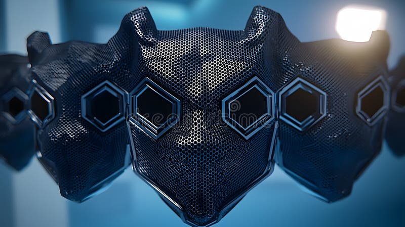 Futuristic Masks with a Sleek Design Stock Illustration - Illustration ...